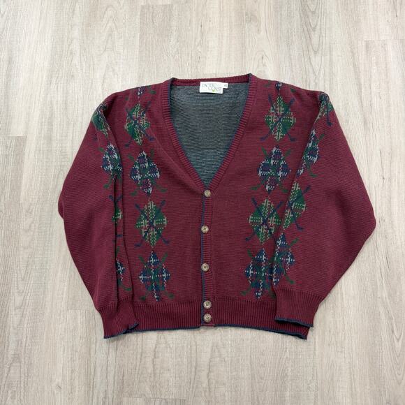 Vintage | Sweaters | Vintage Pacific Coast Golf Cardigan Sweater Mens ...